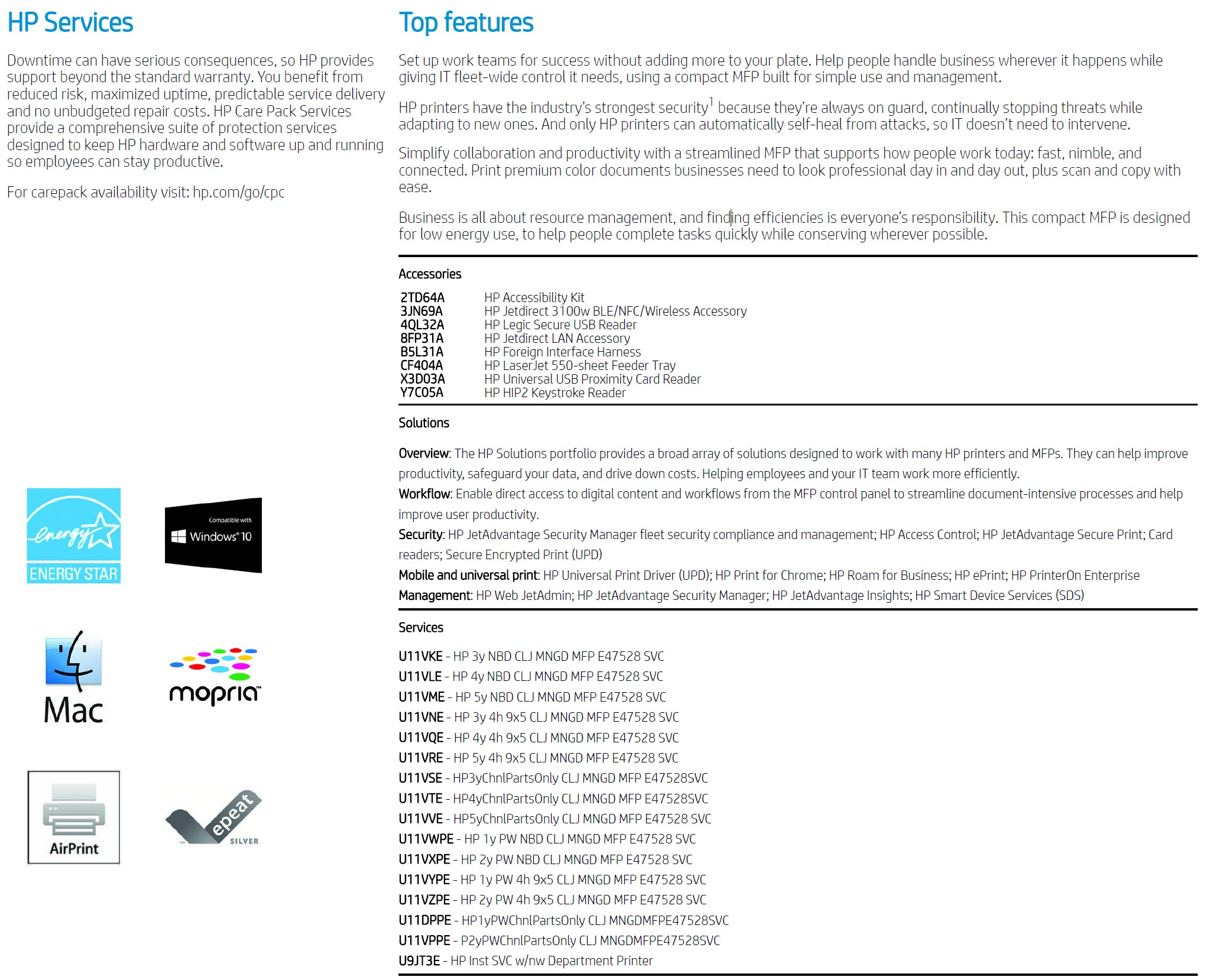 HP A4 Color Laser MFP - E47528f